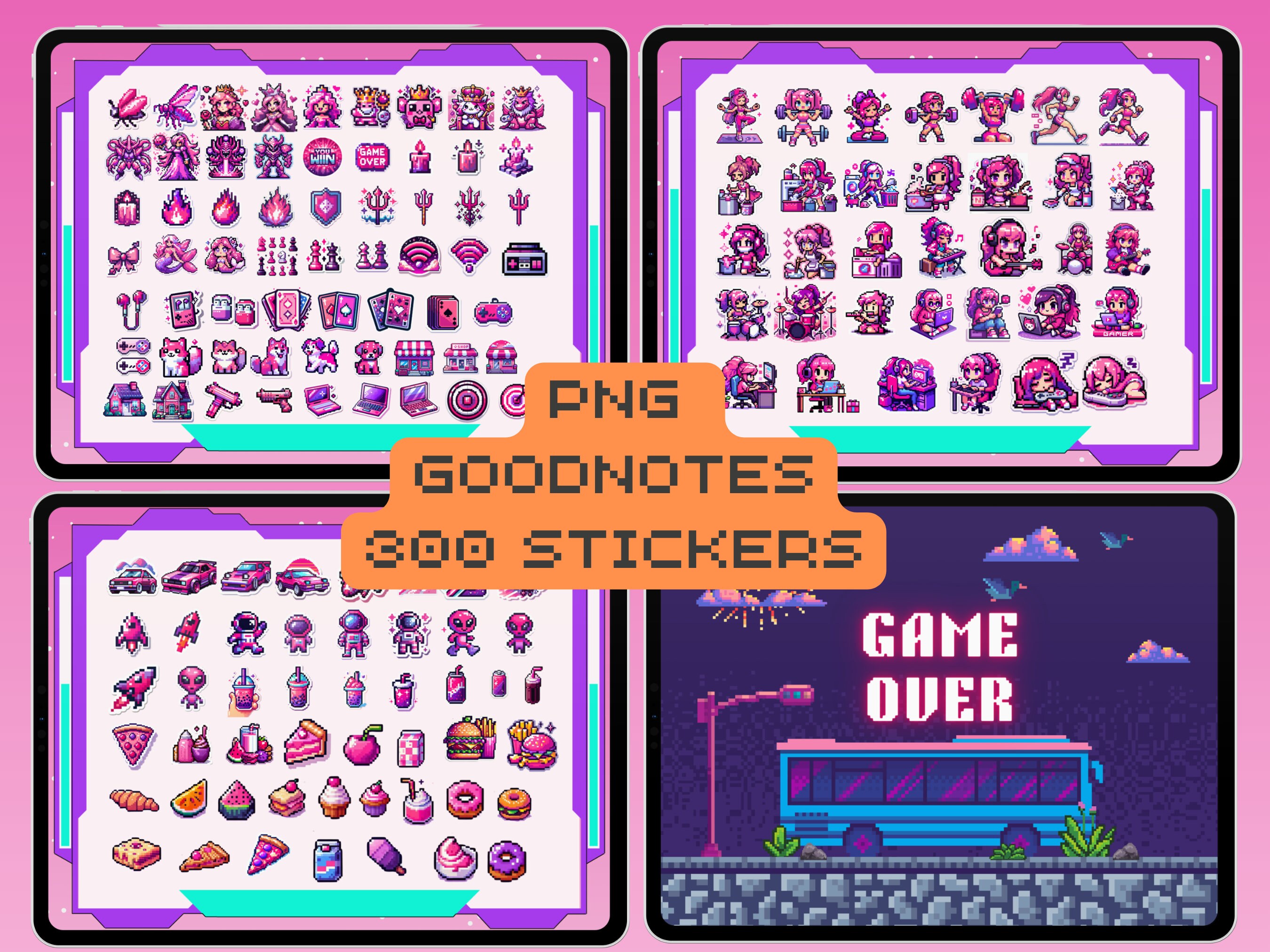 GAMING DIGITAL STICKERS - Digital Stickers for Digital Planners, Gaming ...