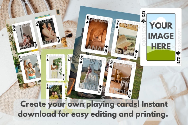 Customizable Playing Cards Template DIY Personalized Playing Cards ...