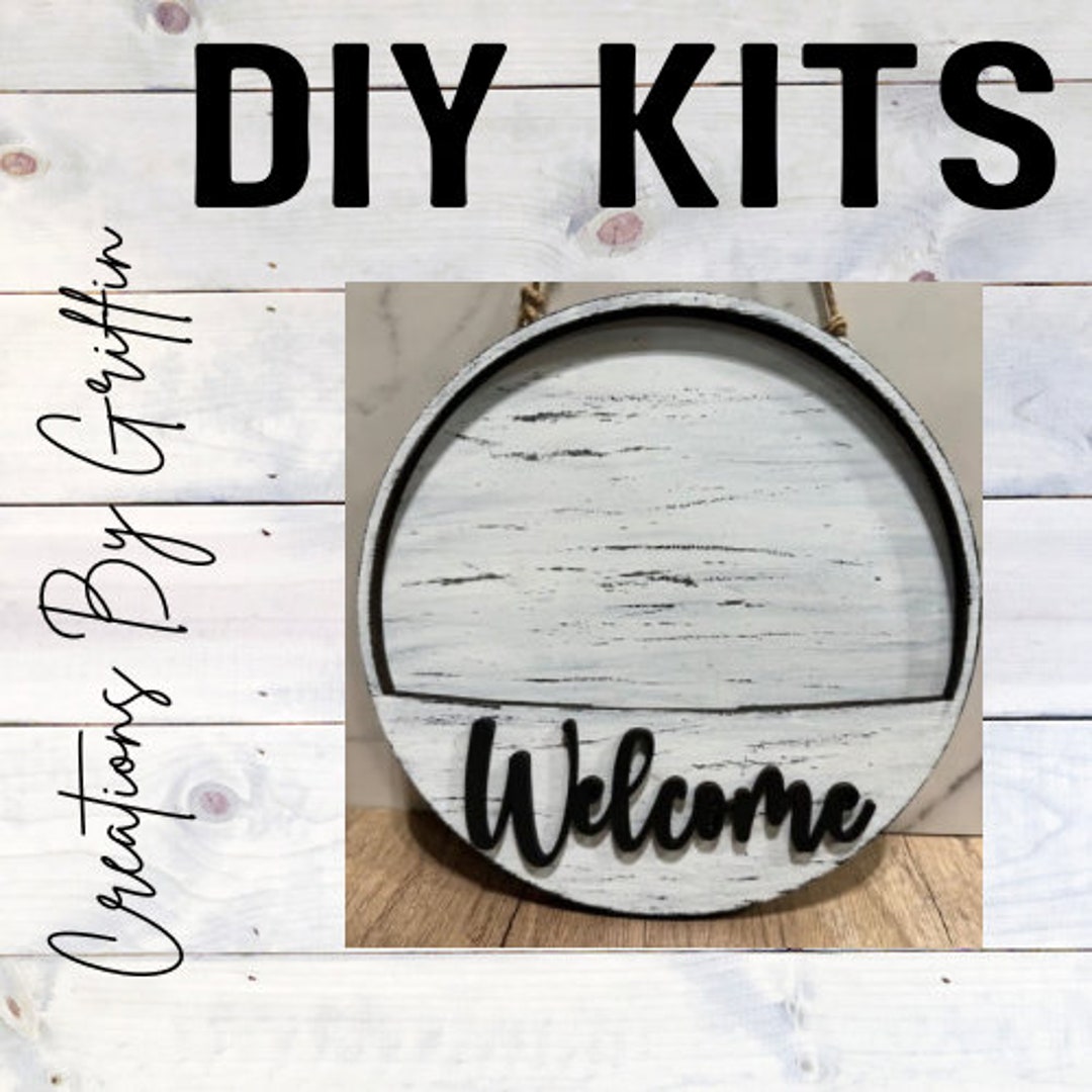 DIY Farmhouse Hanging DIY Sign, Interchangeable Inserts, Welcome ...