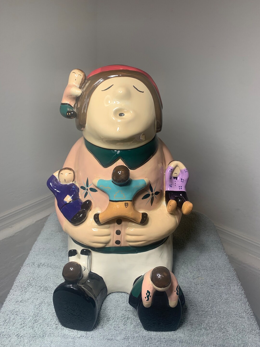 Storyteller Cookie Jar Glazed Ceramic Native American Woman Children - Etsy