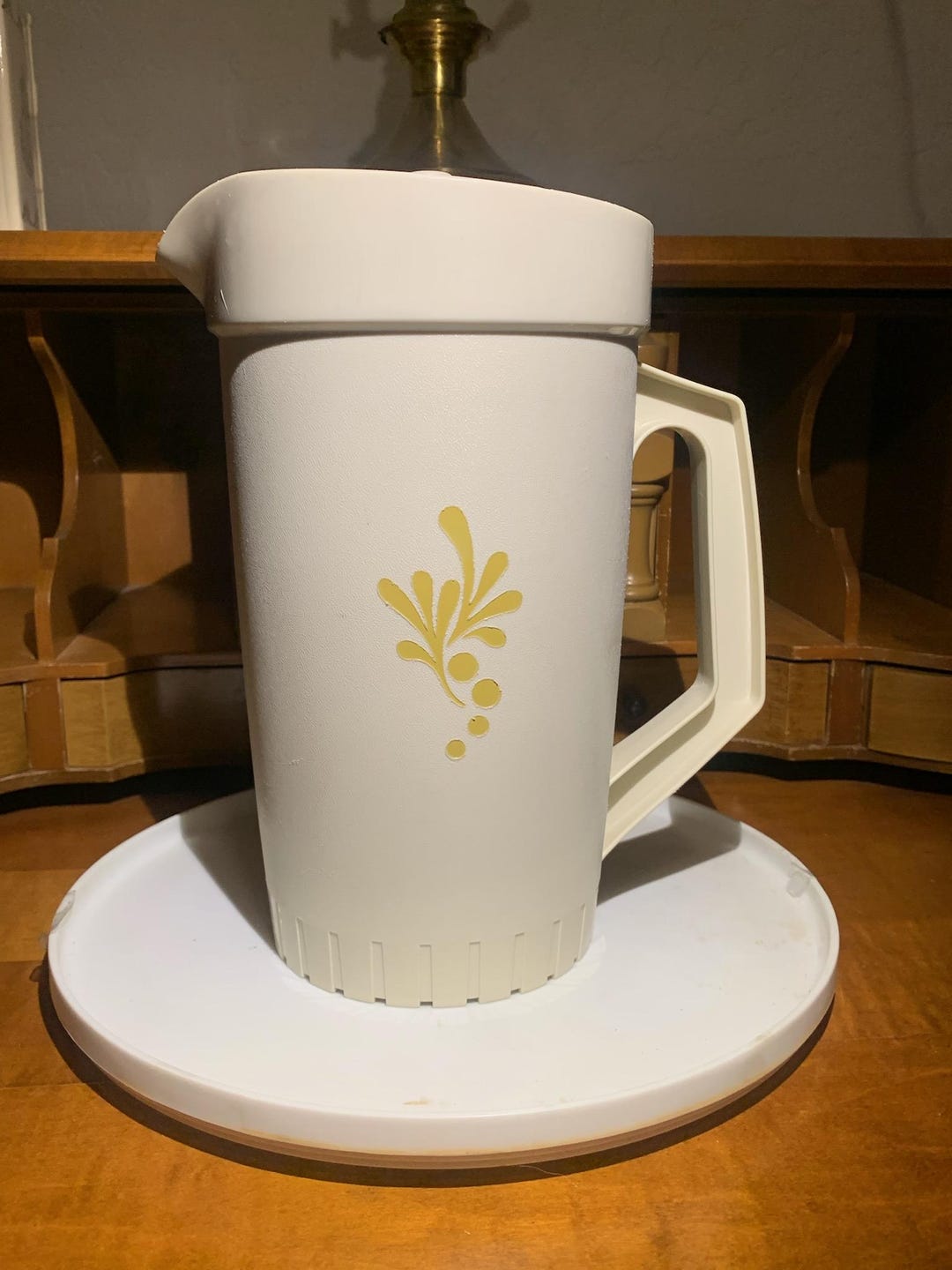 Vintage Tupperware Juice Pitcher: Cream & Yellow, 60s Retro Kitchen - Etsy