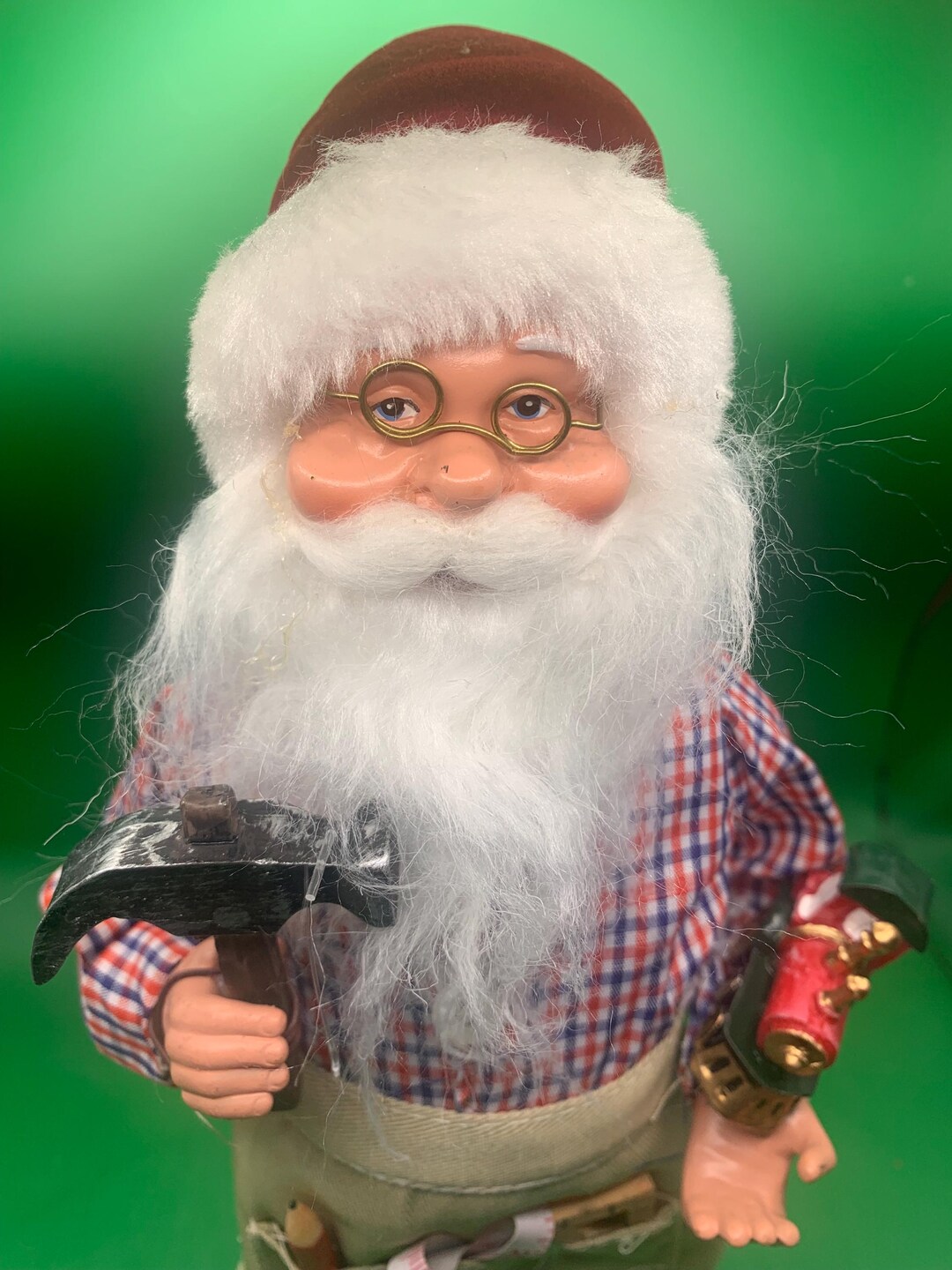 Santa Toy Maker Train Paint Tools Xmas Figure Decor Santa Handyman - Etsy