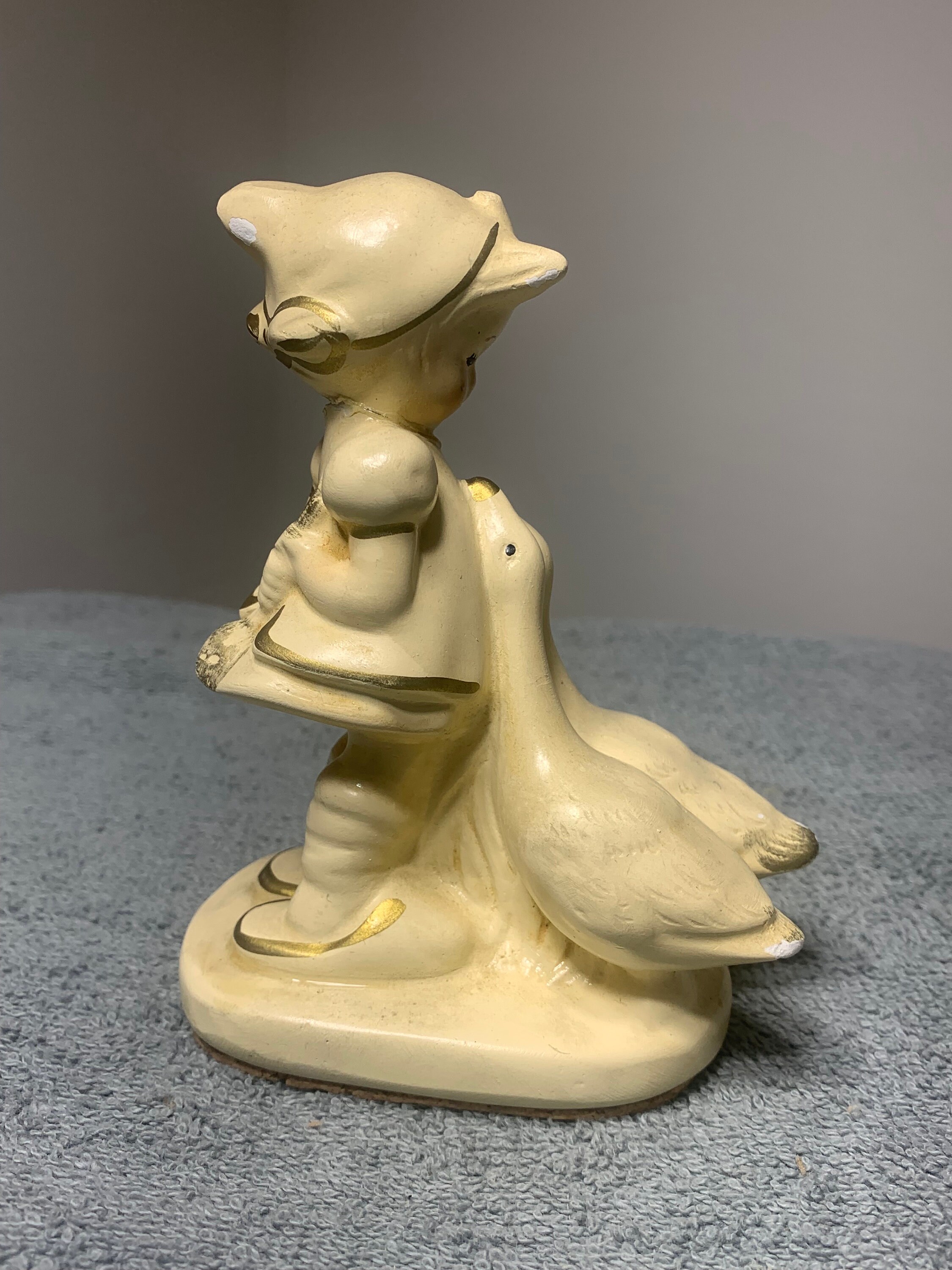 Vintage Coventry Ware Chalk Art Girl With Ducks - Etsy