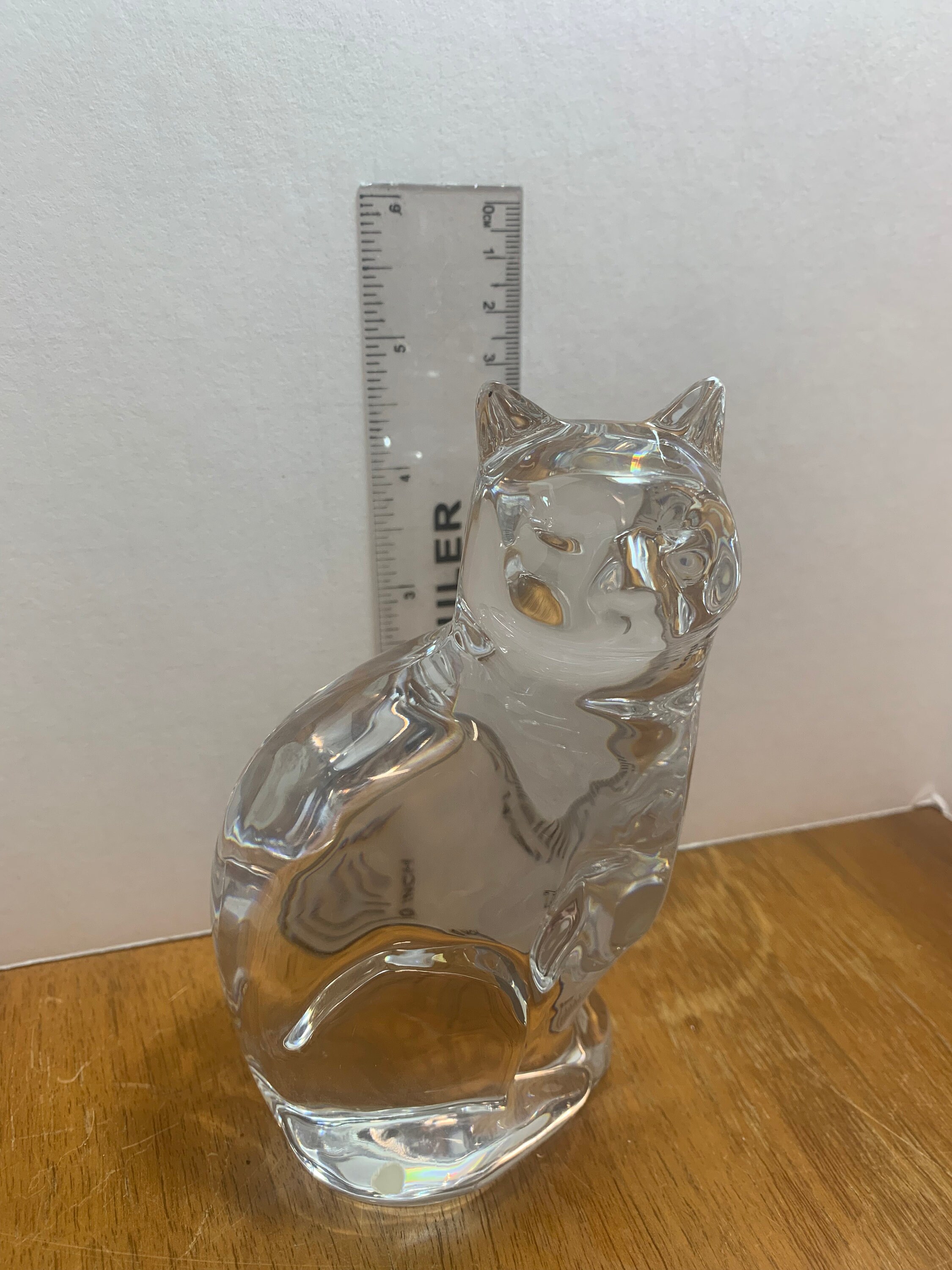 Orrefors Signed Glass Sitting Cat Paperweight Sculpture - Etsy