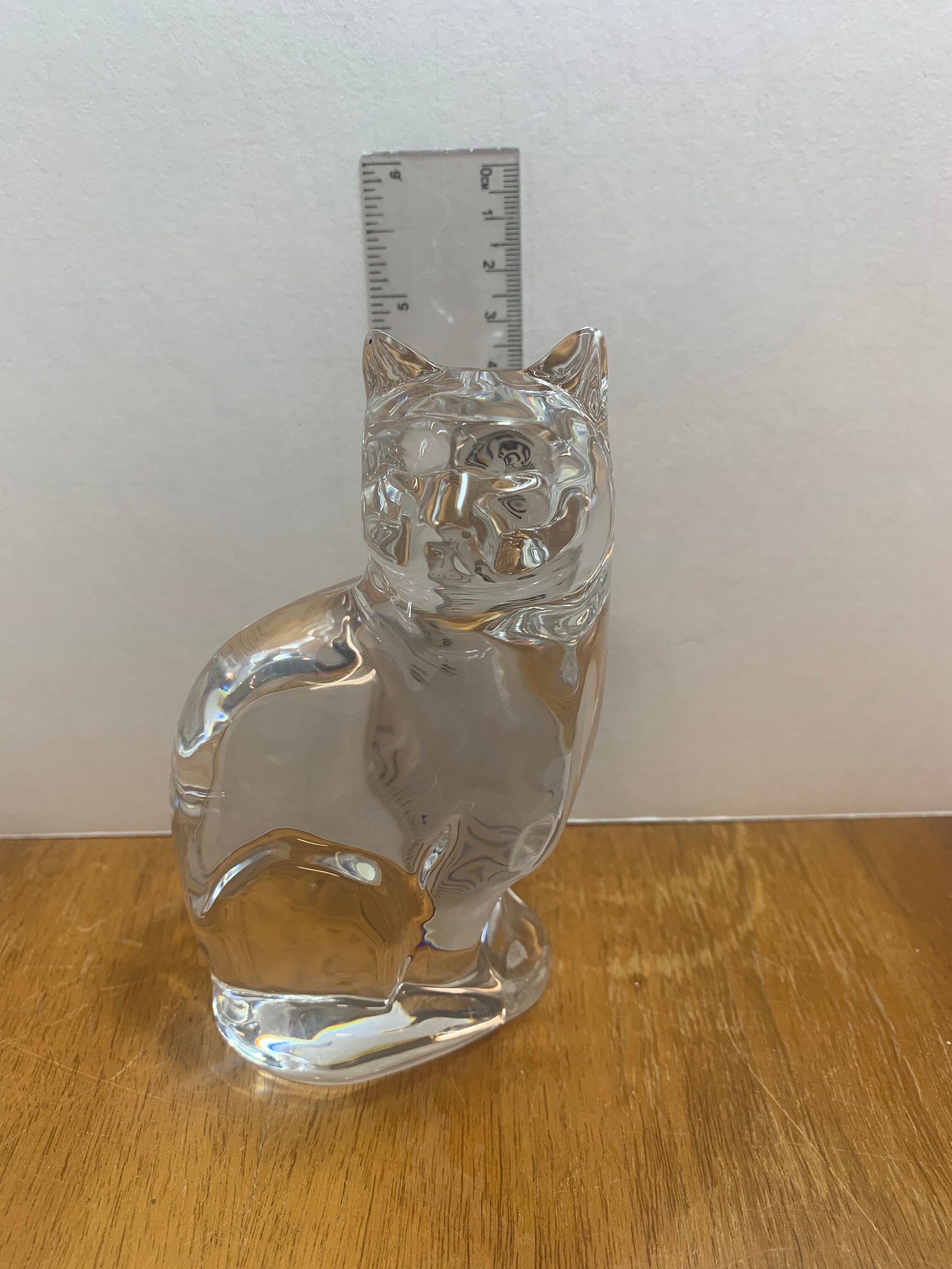 Orrefors Signed Glass Sitting Cat Paperweight Sculpture - Etsy