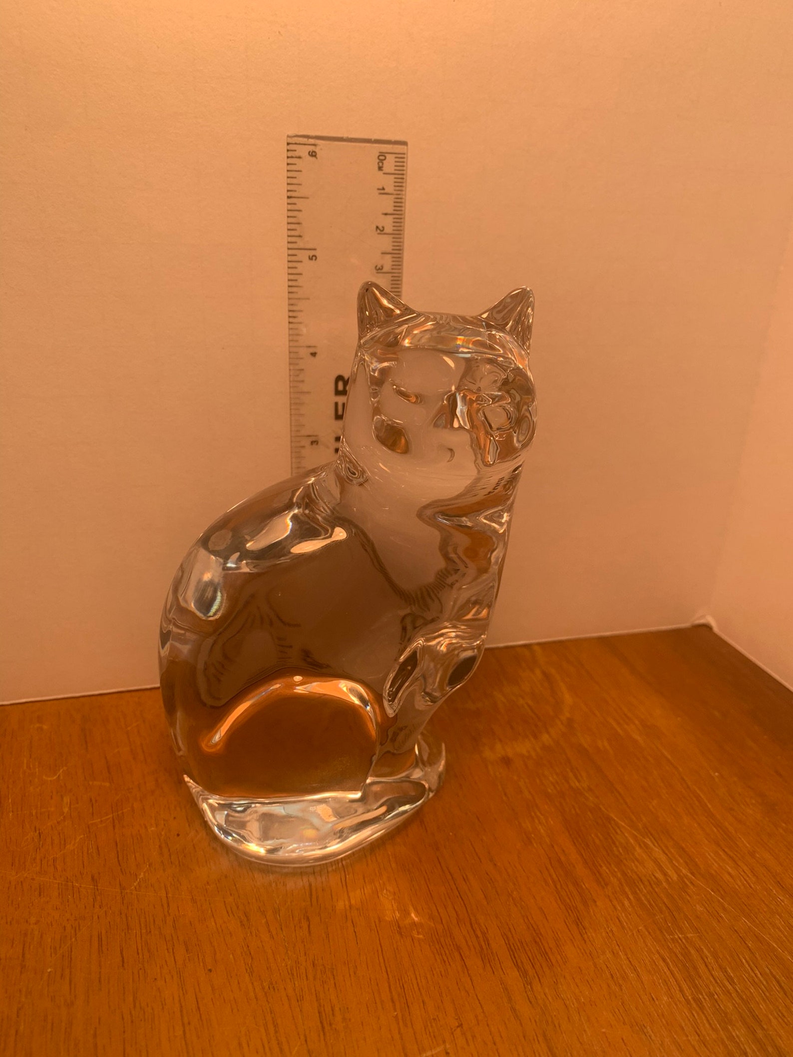 Orrefors Signed Glass Sitting Cat Paperweight Sculpture - Etsy