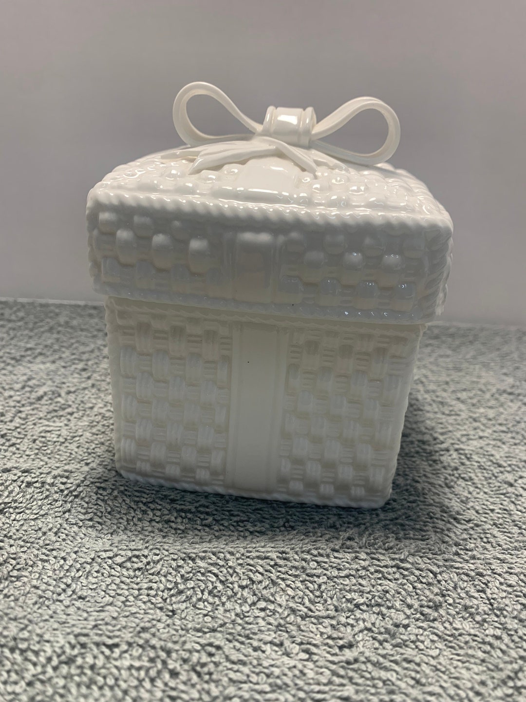 Tiffany Basket/tiffany Ceramic Box/rare Porcelain Weave Box - Etsy