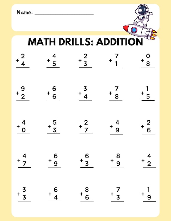 Basic Addition Math Sheet Free Math Addition Worksheet For