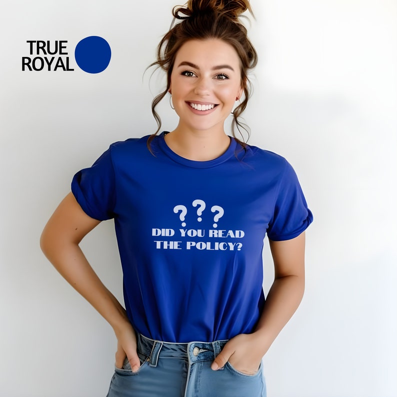 Funny Policy Office Tshirt Insurance Legal Safety Compliance Punny ...