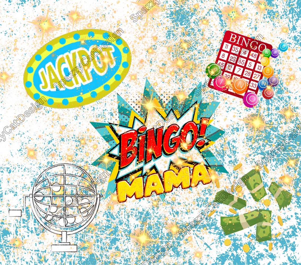 Bingo Mama 20 Oz Skinny Tumbler PNG Sublimation Design, Digital ...