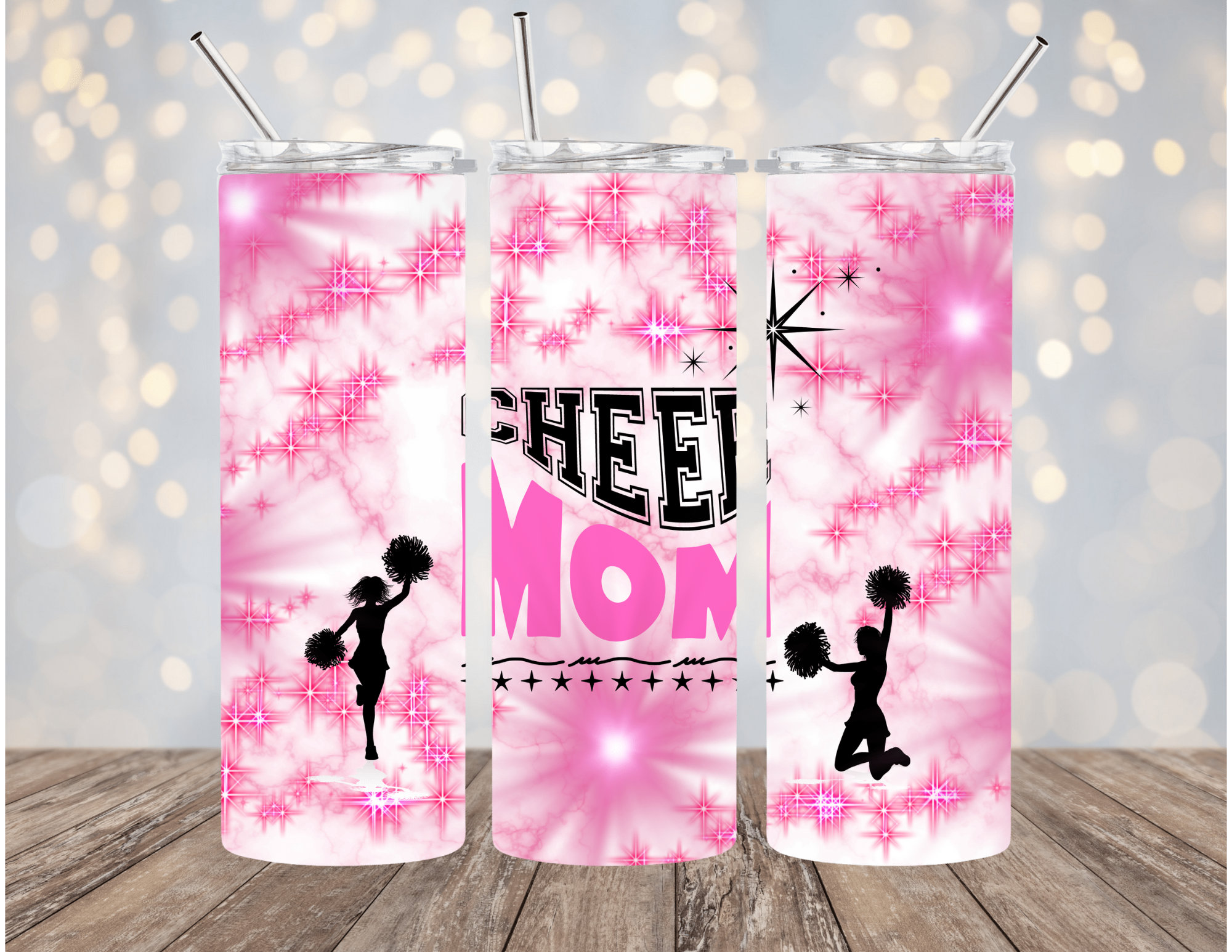 Cheer Mom 20 Oz Skinny Tumbler Png Sublimation Design Digital Download