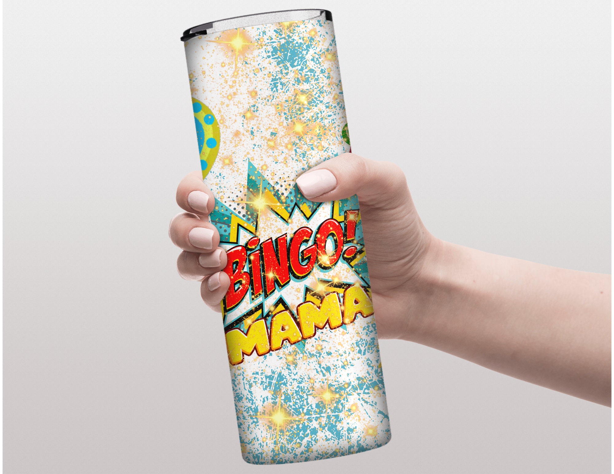 Bingo Mama 20 Oz Skinny Tumbler PNG Sublimation Design, Digital ...