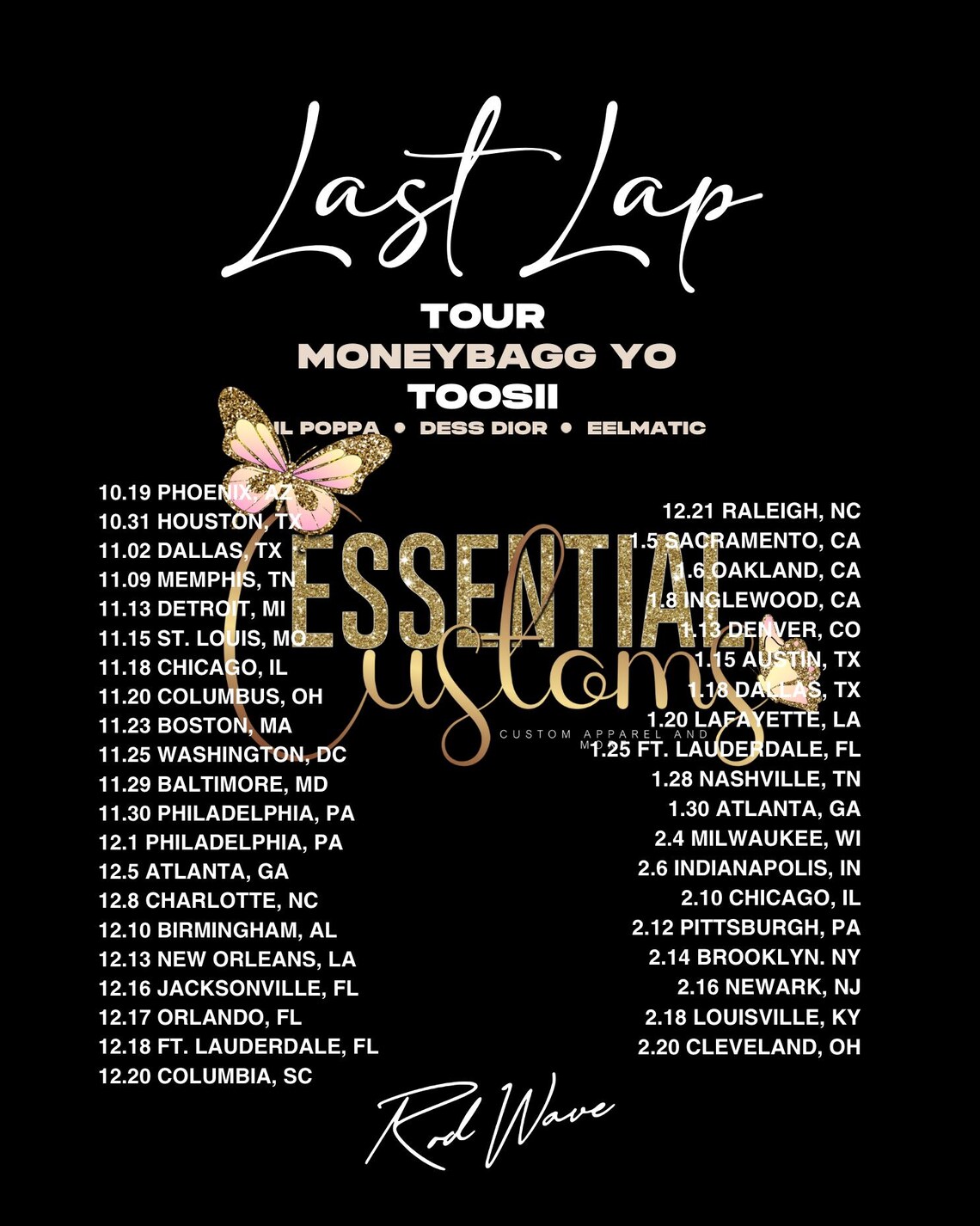 Rod Wave Updated Last Lap 2024/2025 Tour Dates PNG - Etsy