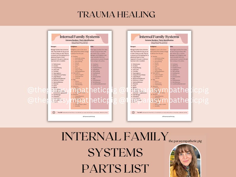 IFS Emotional Parts Assessment: Trauma Healing Worksheet (PDF Download ...