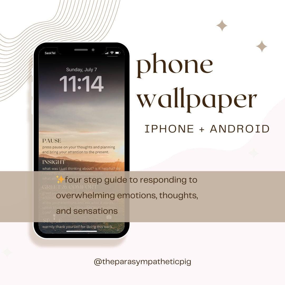 Calm Sunset Phone Wallpaper: Anxiety Relief & Mindfulness (digital ...