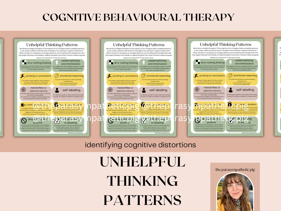 Cognitive Distortions Infosheet | Unhelpful Thinking Patterns, CBT ...