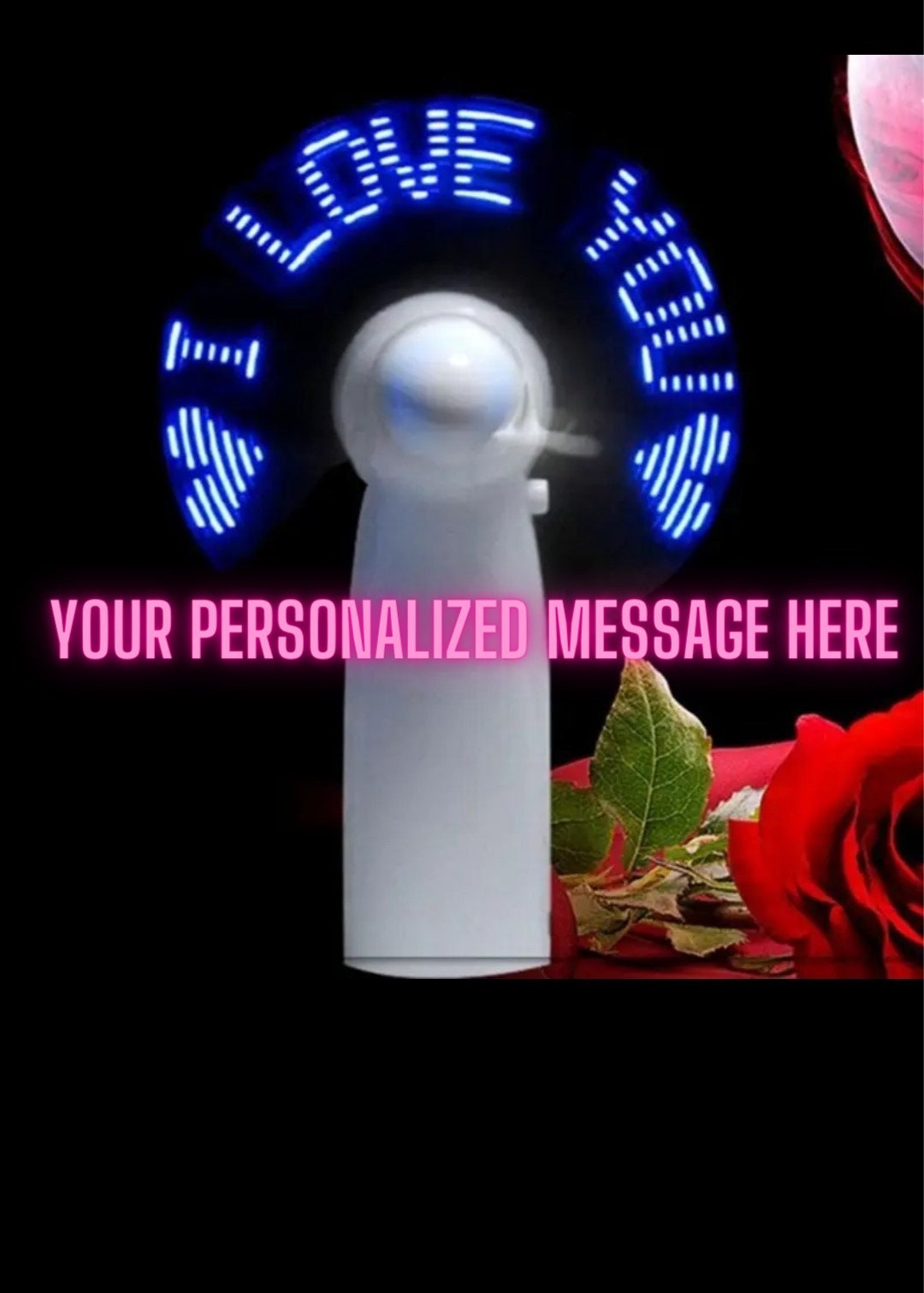 Recharbeable Love Message Led Fan, Marketing, Promotional, Corporate ...