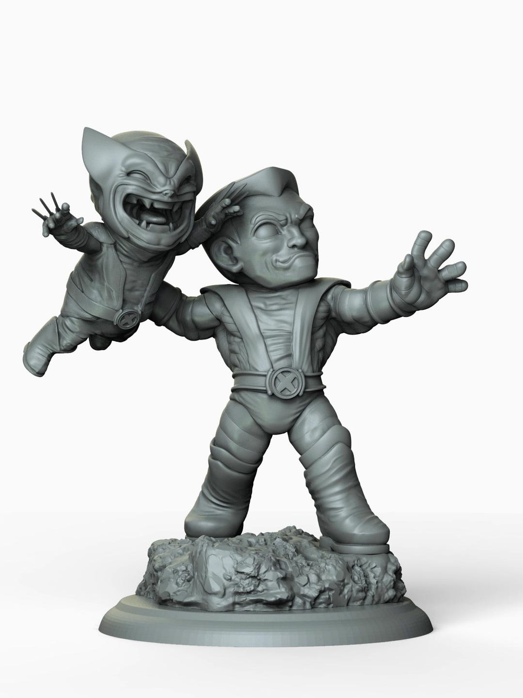 Chibi Colossus Vs Wolverine Model - Etsy