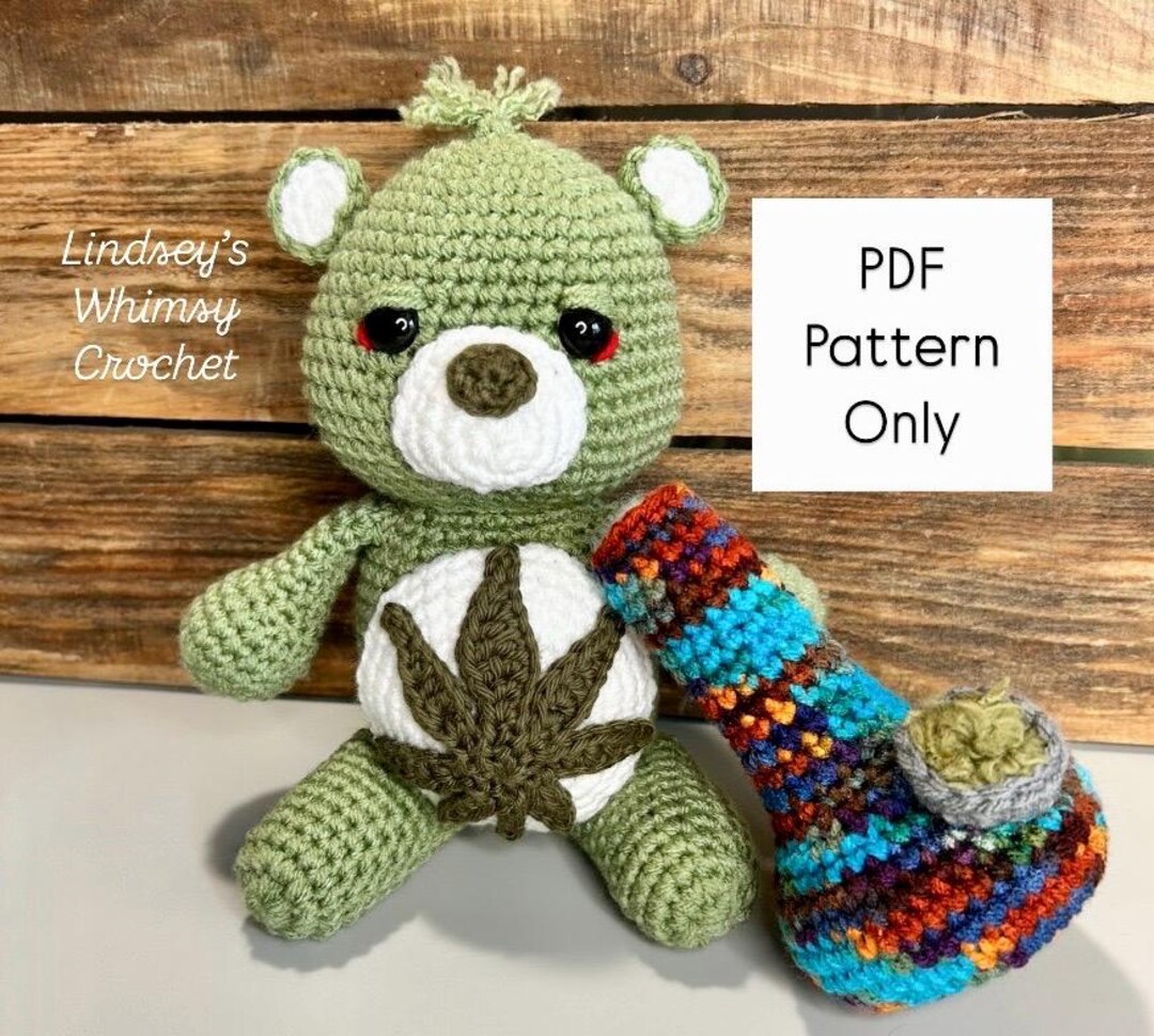 PDF Pattern: Don't Care Bear With Accessory Pattern Bundle, Stoner Bear ...