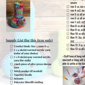 PDF Pattern: Crochet Stoner Accessory Bundle, Marijuana Accessories ...