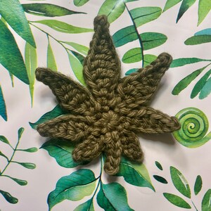 PDF PATTERN: Crochet Marijuana Leaf Pattern, Crochet Weed Leaf Pattern ...