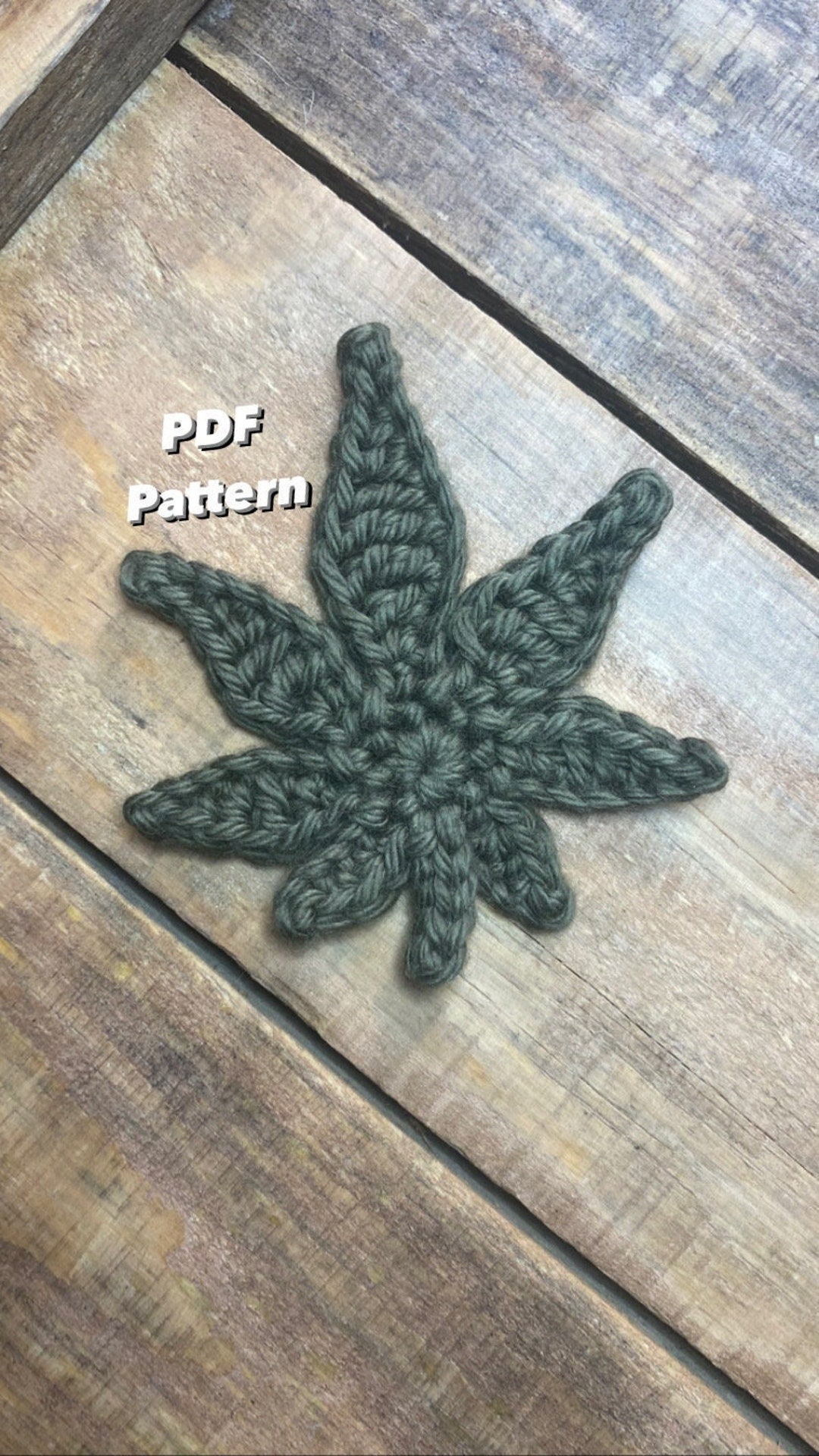PDF PATTERN: Crochet Marijuana Leaf Pattern, Crochet Weed Leaf Pattern ...