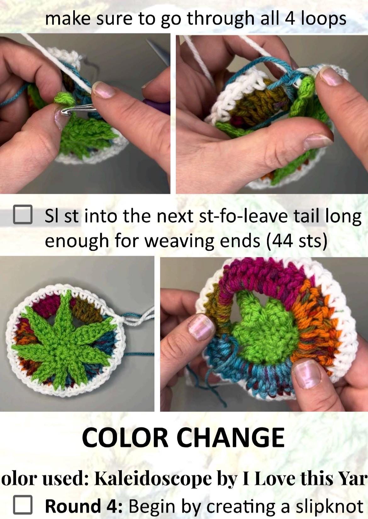 Marijuana Leaf Granny Square Crochet Pattern (PDF Pattern) - Etsy