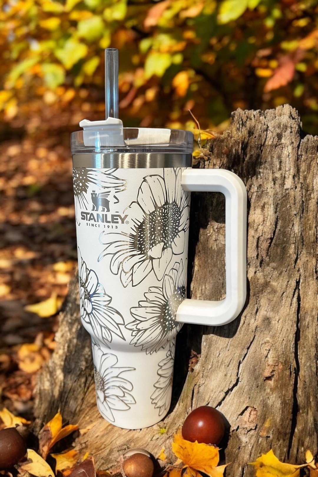 Personalized 40oz Stanley Tumbler - Custom Laser Engraved Stainless ...