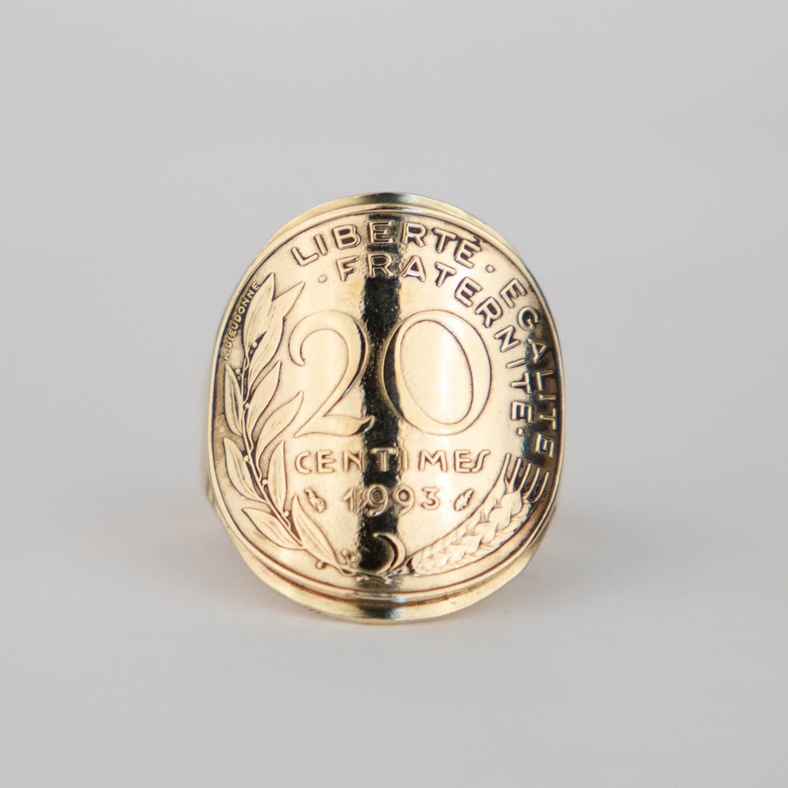 20 Centimes Marianne Coin Signet Ring | Handmade French Coin Ring ...
