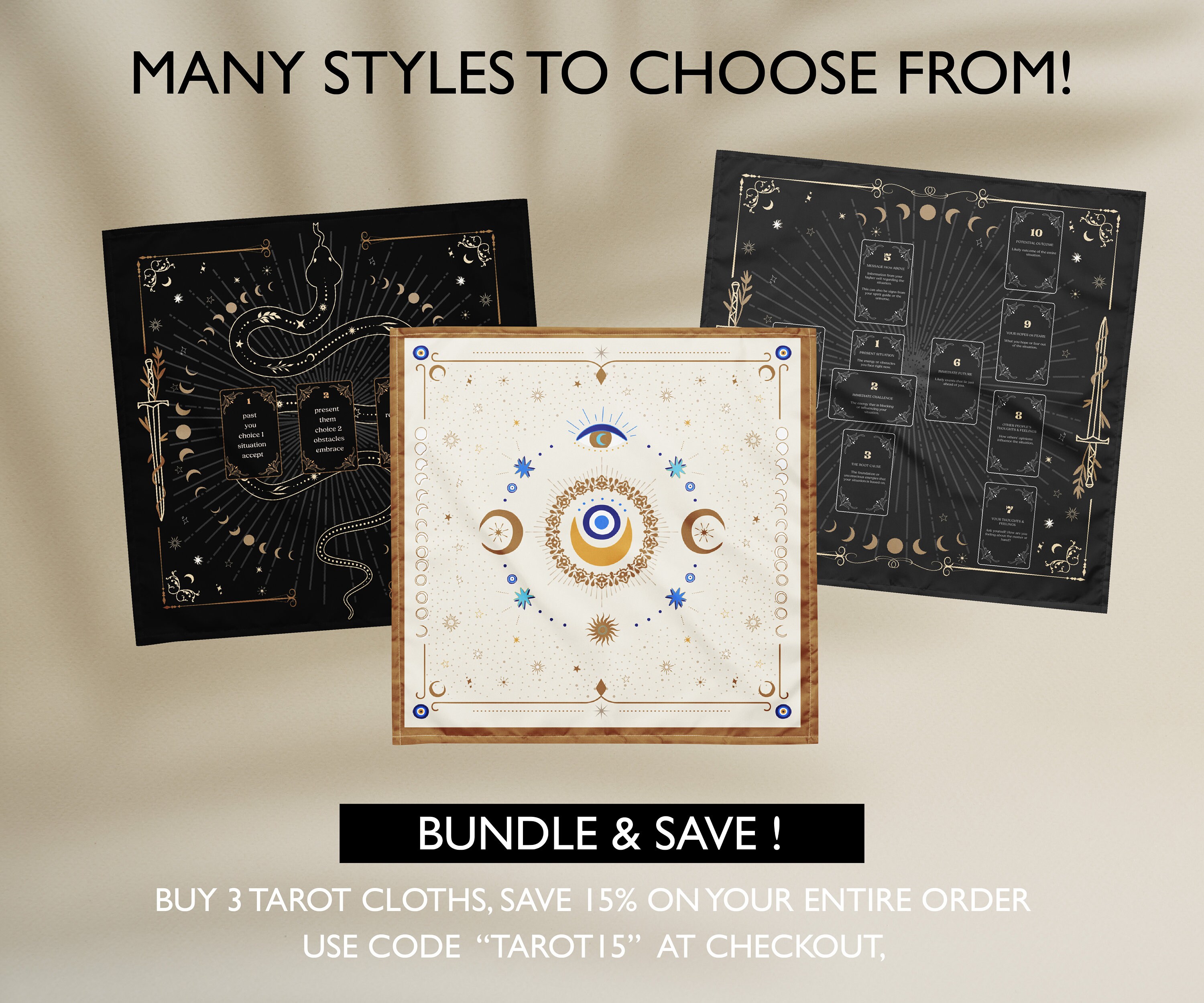 Tarot Spread Cloth With Celtic Cross | Tarot Reading Cloth | Learn ...