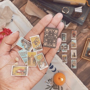 Mini Tarot Deck With Guidebook | Mini Tarot Cards With Full Rider Waite ...