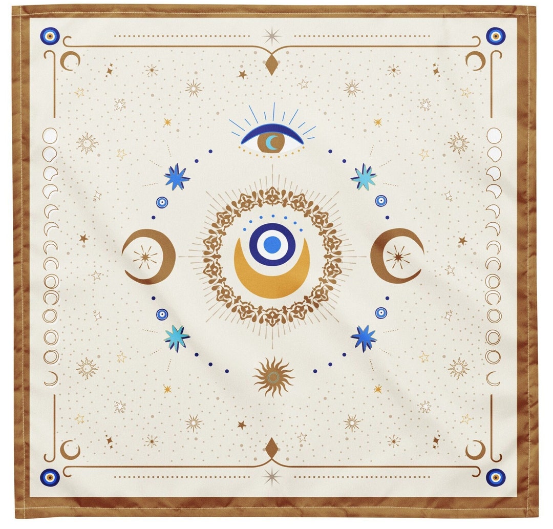 Evil Eye Tarot Cloth | Tarot Mat | Tarot Spread Cloth | Tarot Reading ...