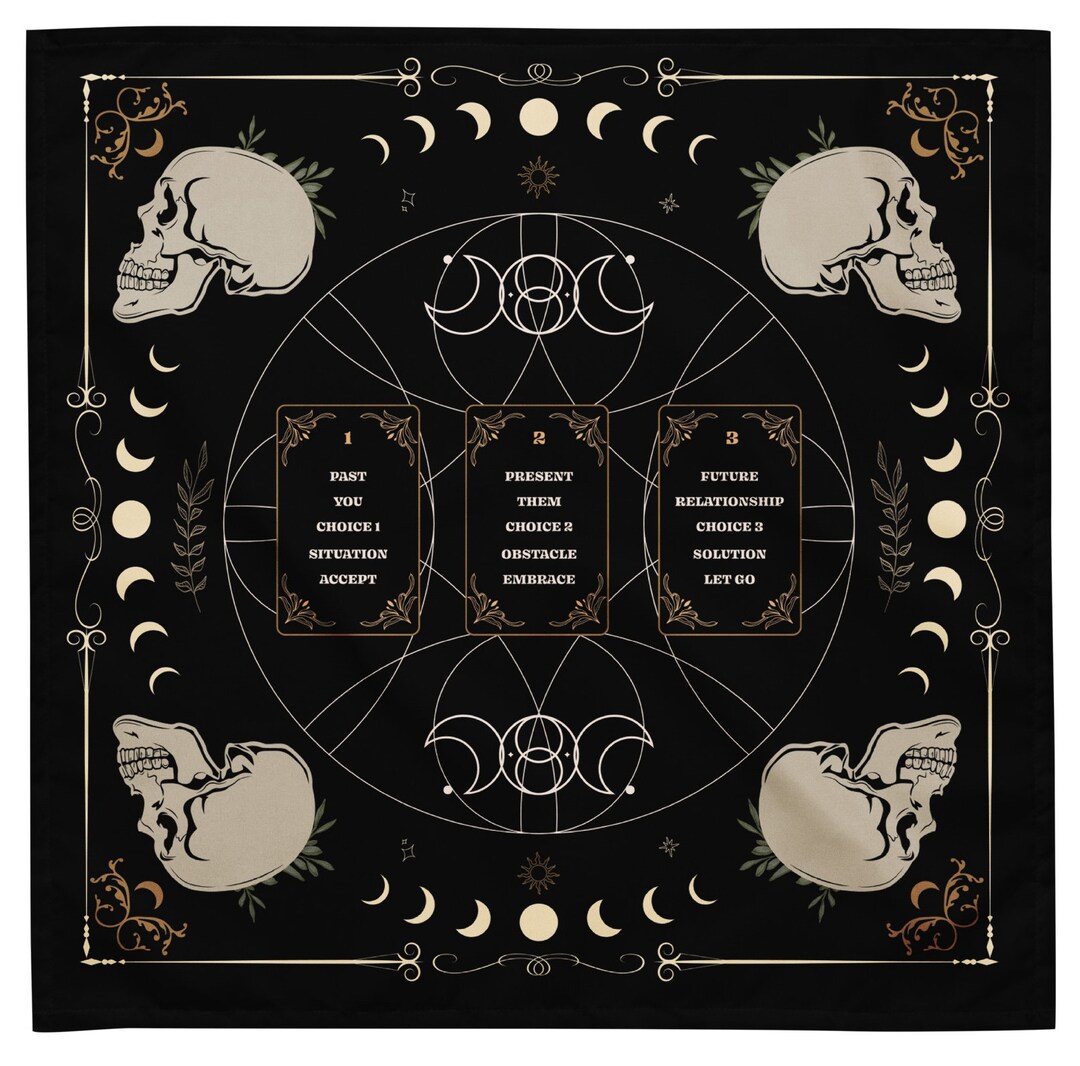 Tarot Spread Cloth for Three Card | Tarot Reading Cloth | Tarot Cloth ...