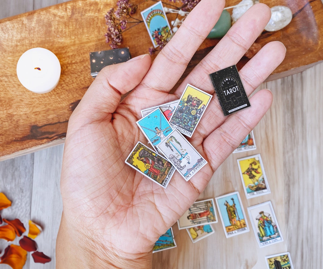 Mini Tarot Deck With Guidebook Mini Tarot Cards With Full Rider Waite ...