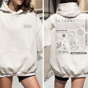 Astrology Y2K Hoodie With Zodiac Sign, Taurus Celestial Sweatshirt ...