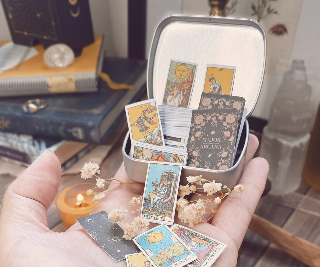 Mini Tarot Deck With Guidebook | Mini Tarot Cards With Full Rider Waite ...