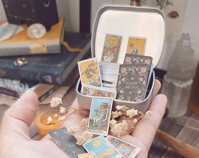 Mini Tarot Deck With Guidebook | Mini Tarot Cards With Full Rider Waite ...