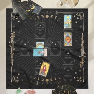 Tarot Spread Cloth With Celtic Cross | Tarot Reading Cloth | Learn ...