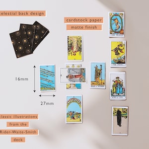Mini Tarot Deck With Guidebook | Mini Tarot Cards With Full Rider Waite ...
