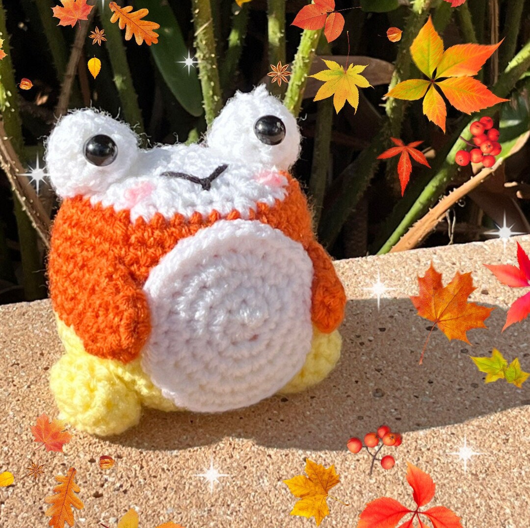 Crocheted Candy Corn Frog - Etsy