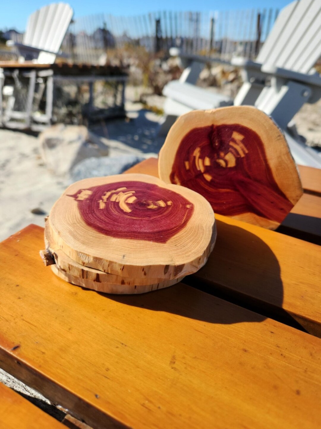 Cedar Live Edge Coasters - Pack of 4 - Etsy