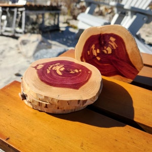 Cedar Live Edge Coasters - Pack of 4 - Etsy