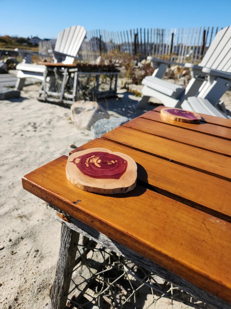 Cedar Live Edge Coasters - Pack of 4 - Etsy
