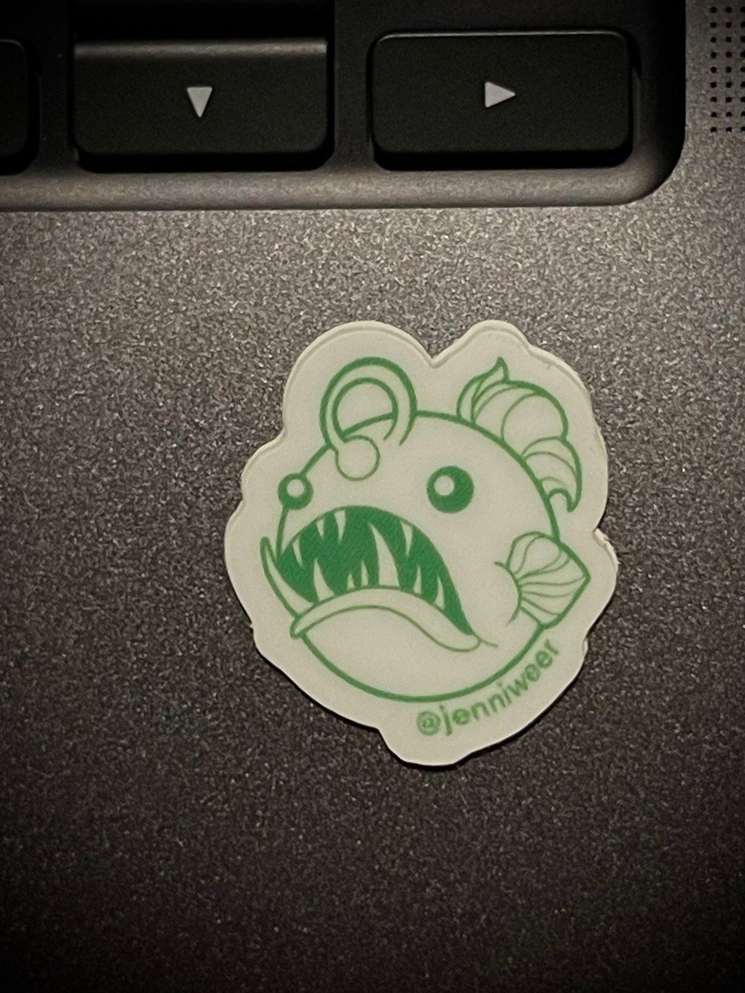 Tiny Angler Fish Glow Sticker | Anglerfish, Spooky, Ghost, Halloween ...