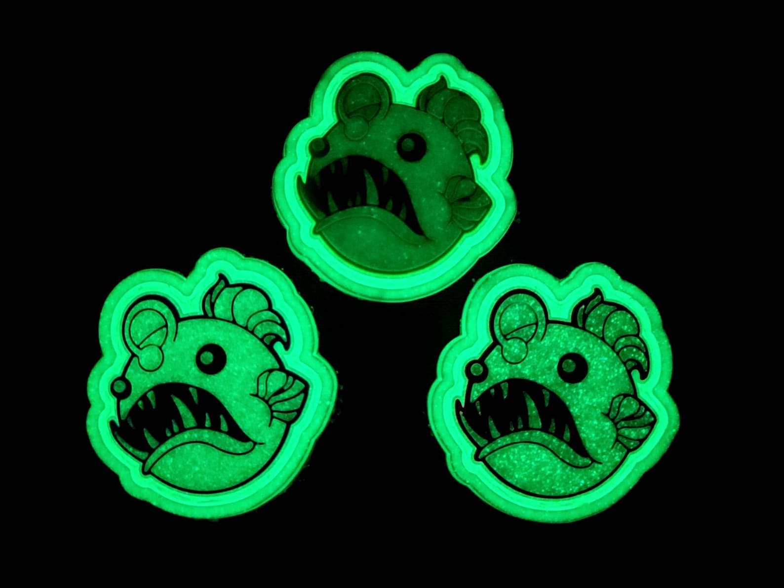 Tiny Angler Fish Glow Patch Anglerfish, Spooky, Ghost, Halloween, Chibi ...