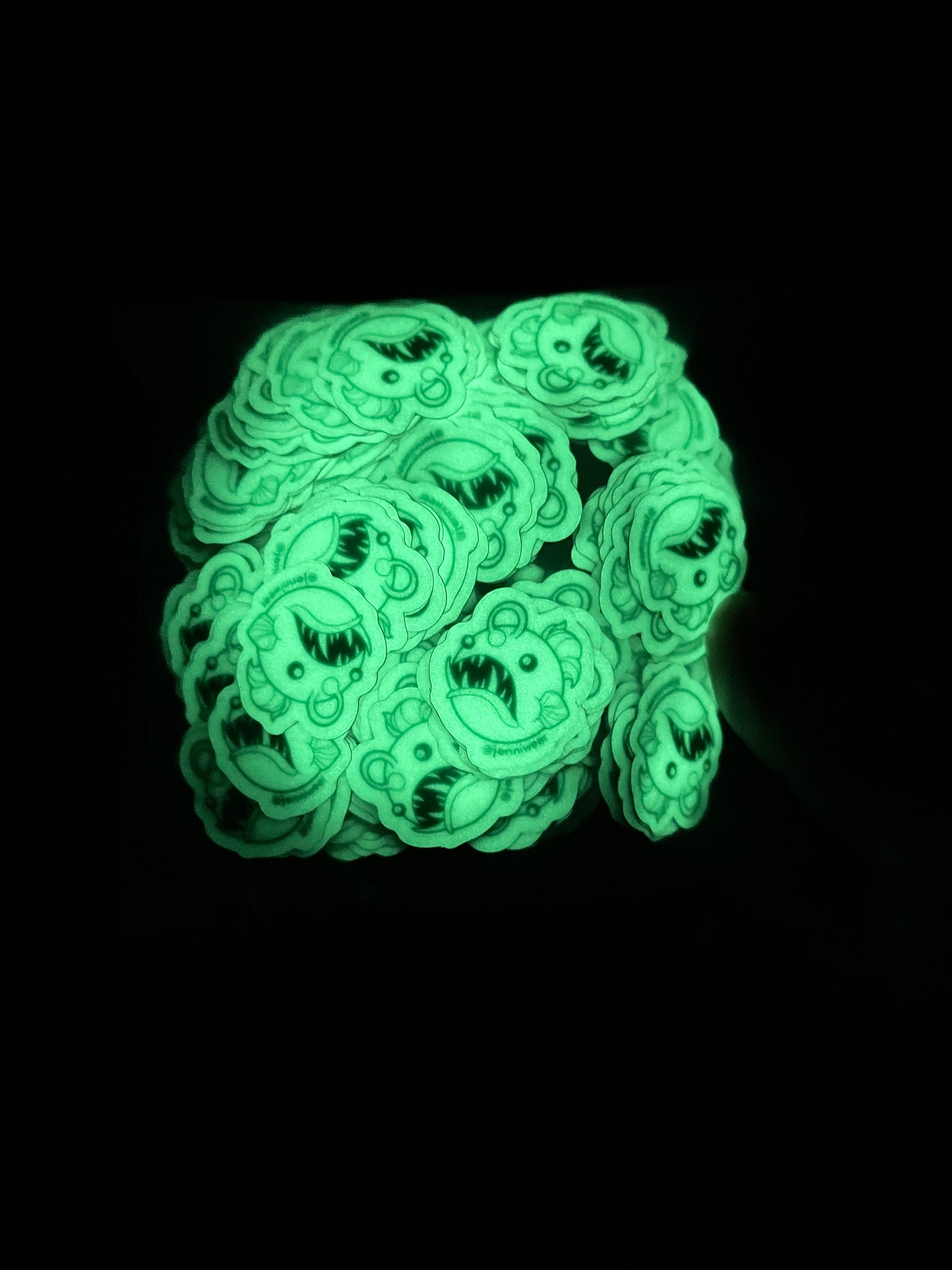 Tiny Angler Fish Glow Sticker Anglerfish, Spooky, Ghost, Halloween ...