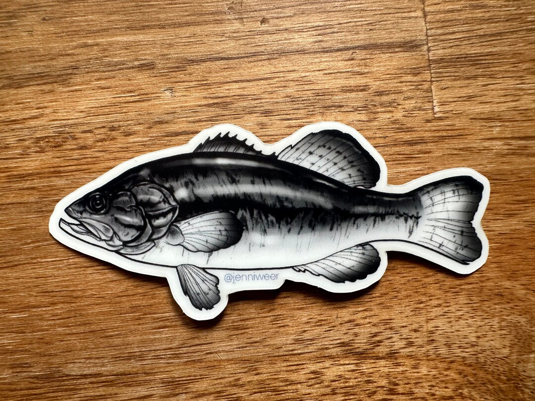 Largemouth Bass Glow Sticker | Bass, Nature, Fish, Wildlife, Fishing ...