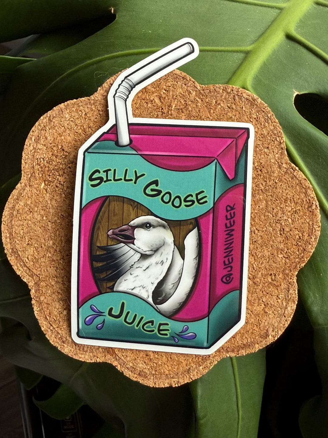 Silly Goose Juice | Sticker | Slap | Decal | Water Bottle | Laptop ...
