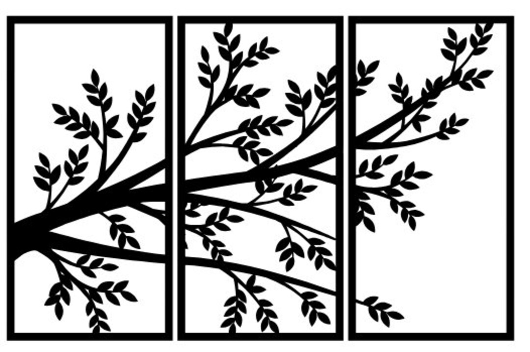 3-piece Wall Panel, Wall Decor, Tree Wall Panel, - Etsy