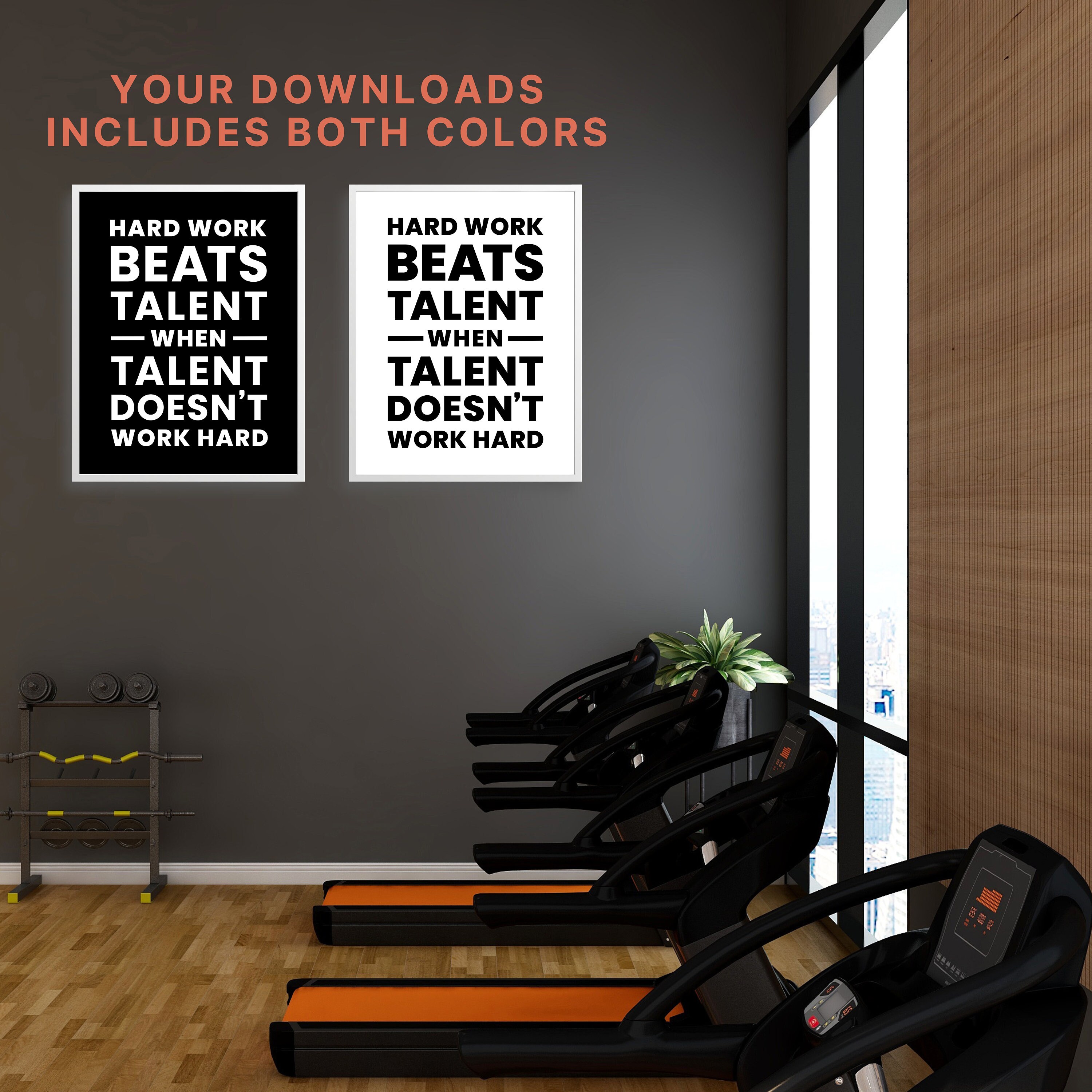 Hard Work Beats Talent When Talent Doesnt Work Hard Gym Motivation Wall ...